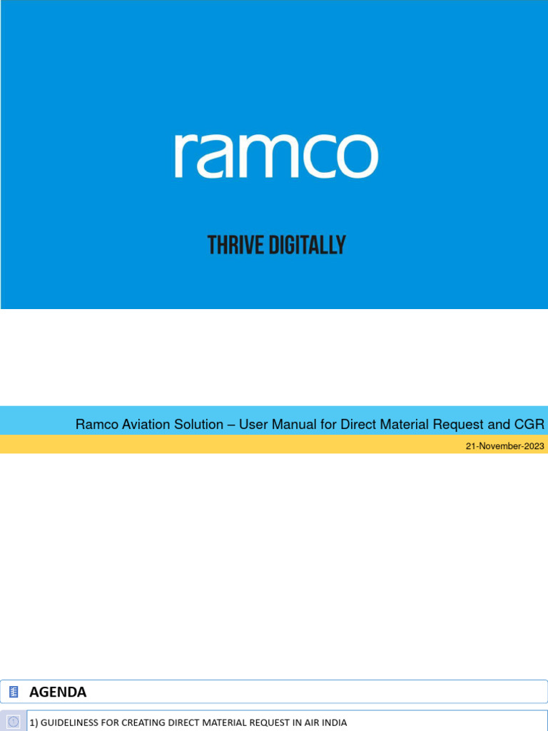 Direct Material Request And Cgr Process Flow 0 2 Pdf Computing