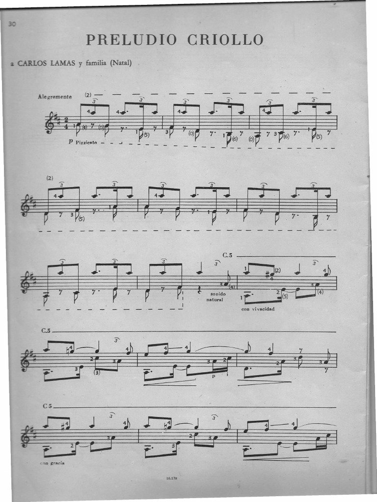 Anido Preludio Criollo de Impresiones Argentinas | PDF