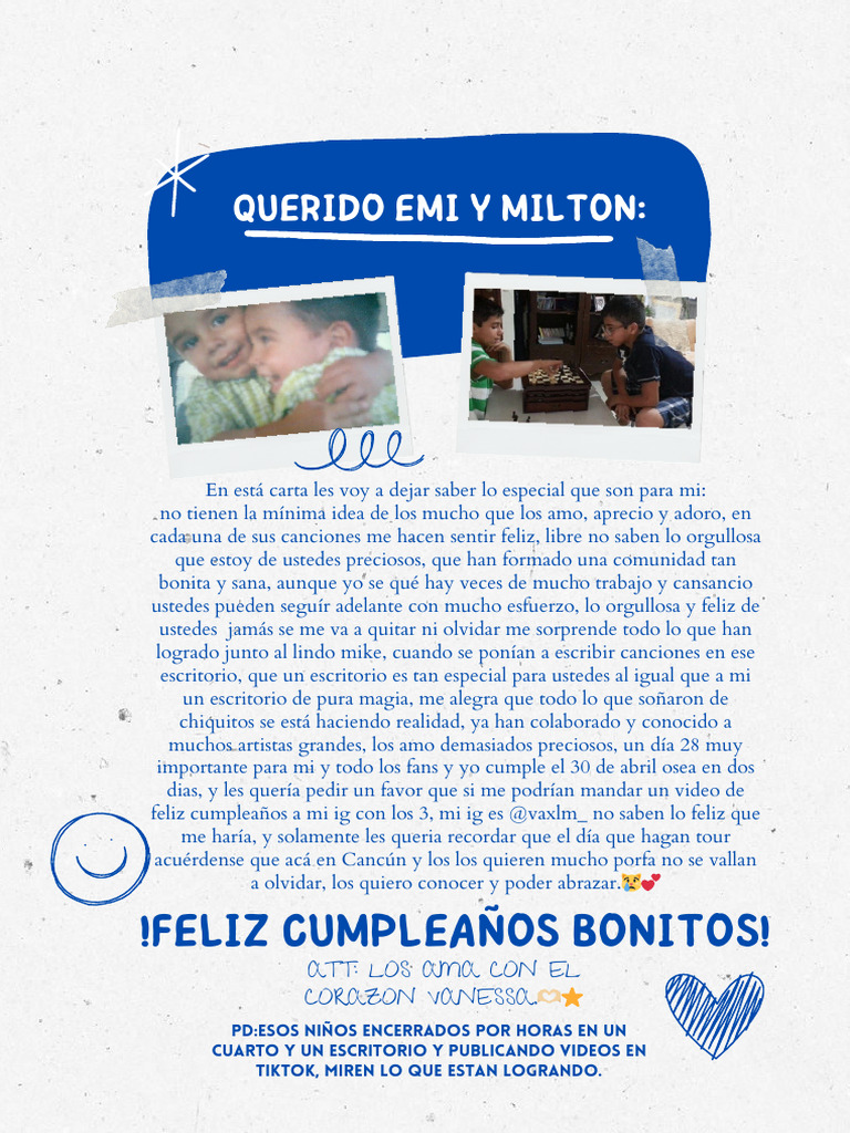 Carta de Emi y Mil | PDF