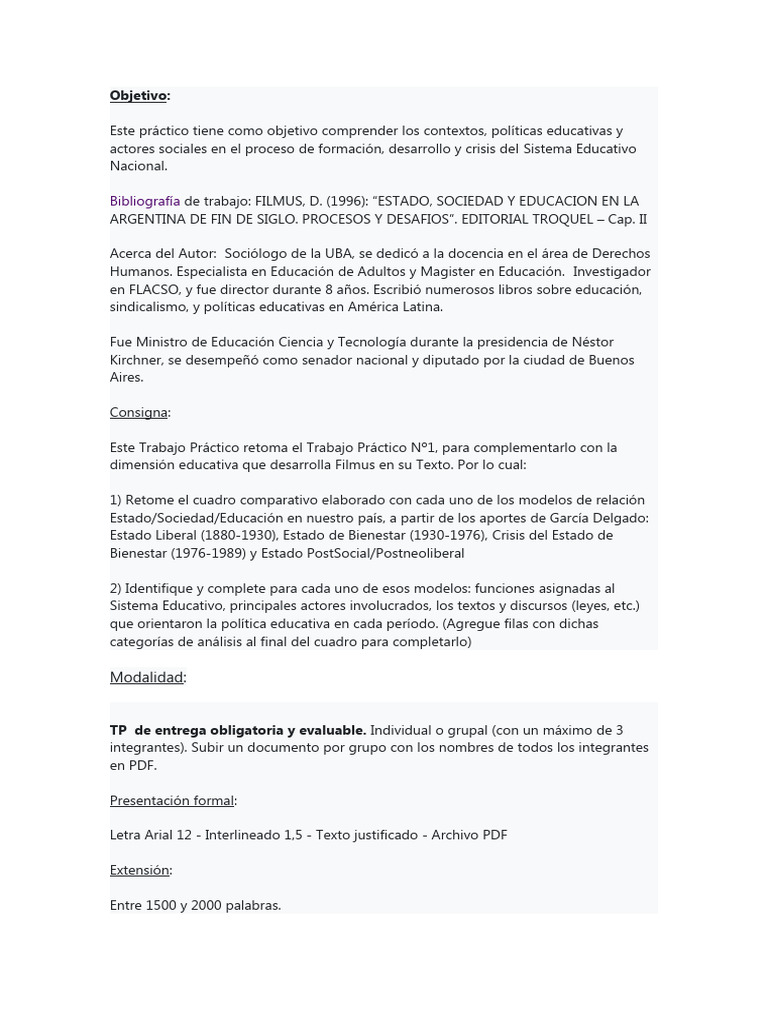 TP #4 - Consignas | PDF