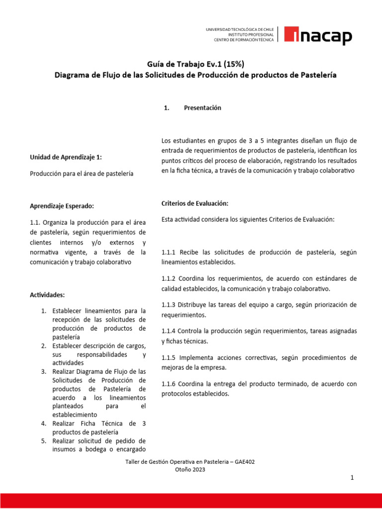 Guia Diagrama de Flujo Ev1 | PDF