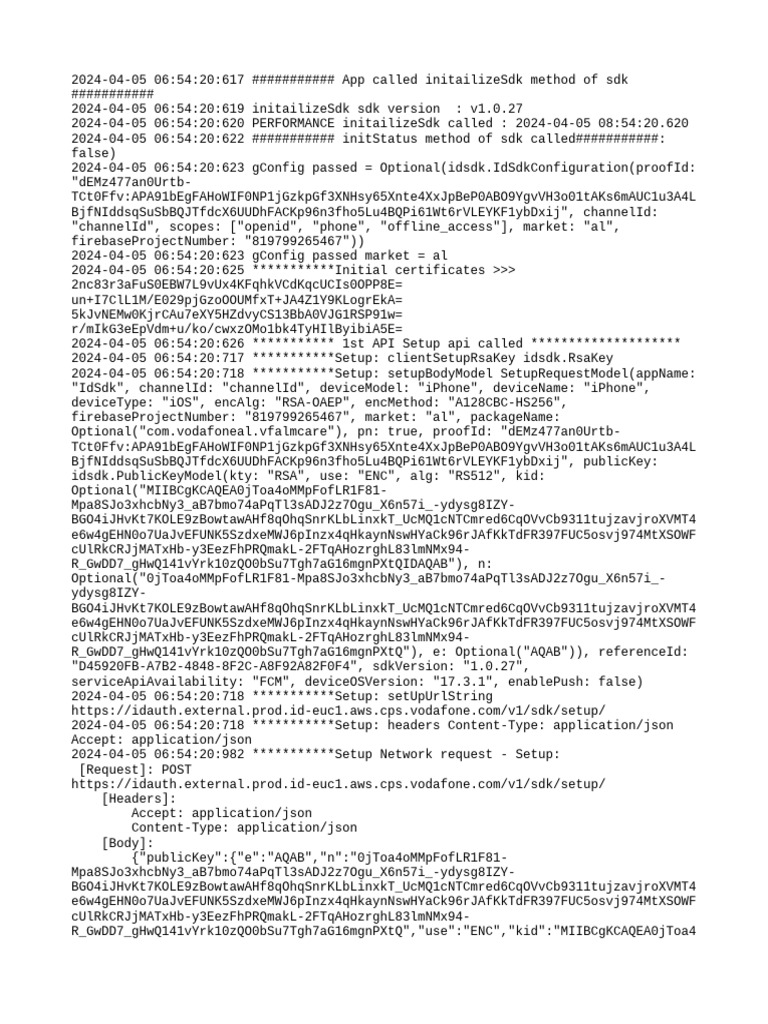 Id SDK Logs | PDF | Software | Cryptography