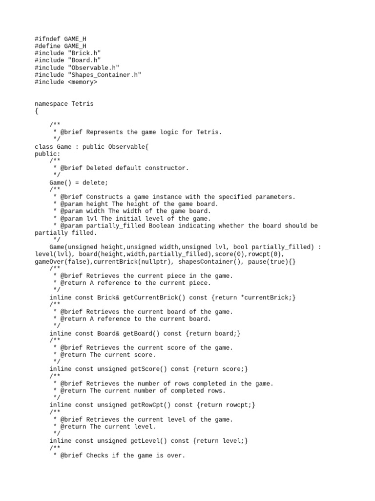 Game H Pdf Boolean Data Type Object Oriented Programming 3626