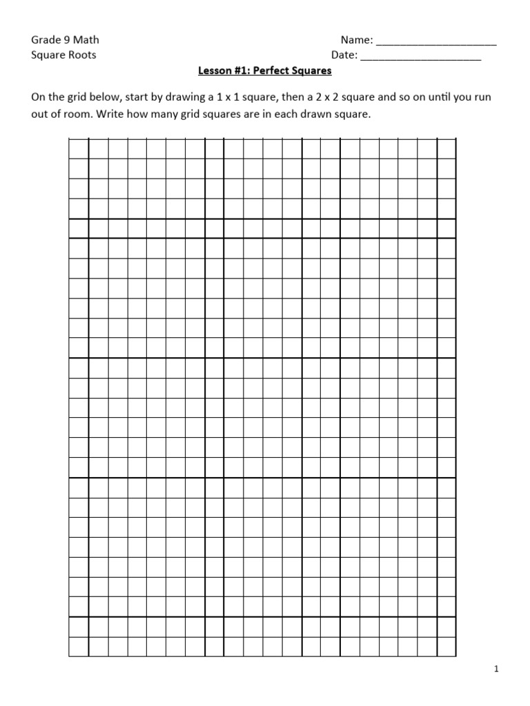Square Roots Unit | PDF | Square Root | Numbers
