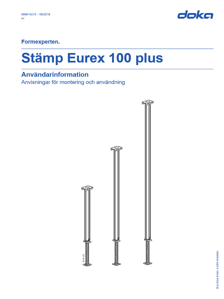DOKA Stämp Eurex 100 Plus | PDF