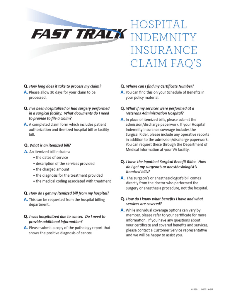 Hospital Indemnity Claim Submission Guide | PDF | Surgery | Health ...