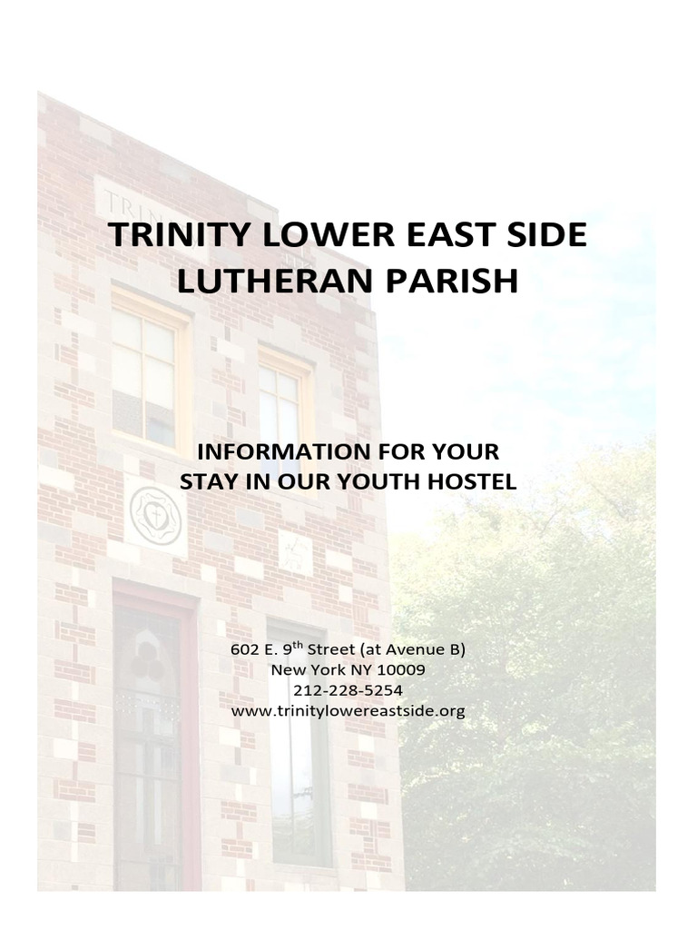 Trinity Youth Hostel Brochure UPDATED 2023 | PDF | Parking | Kitchen