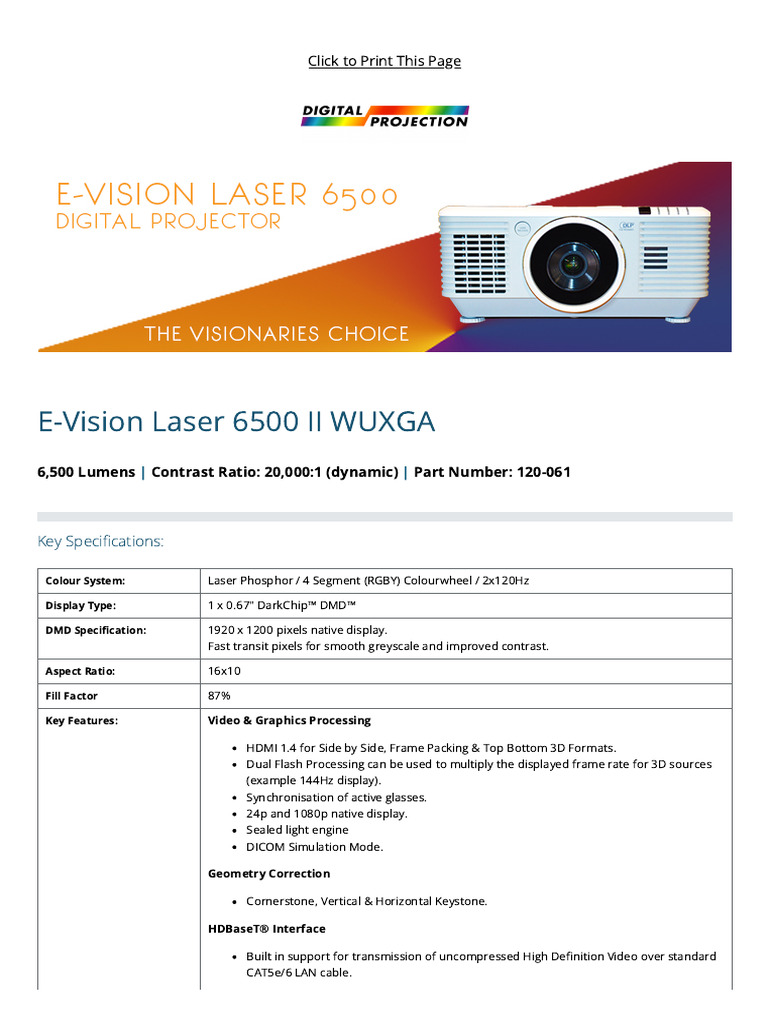 Spec Sheet-Spec | PDF | Hdmi | Video