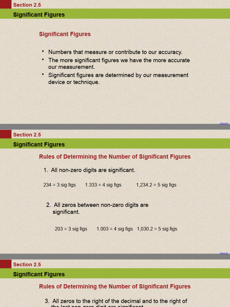 Significant Figures | PDF | Significant Figures | Rounding