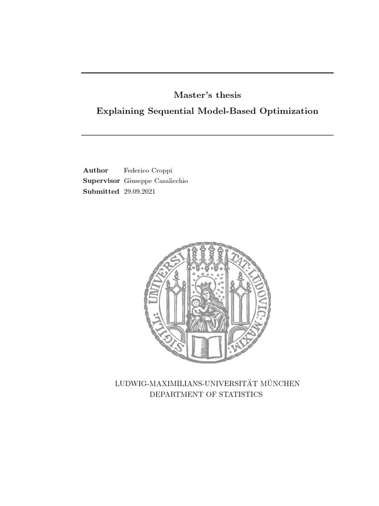 Master's Thesis Explaining SMBO | PDF | Mathematical Optimization | Mathematical Analysis