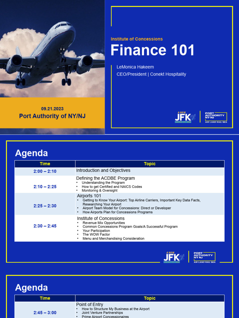Module 4: Finance 101 Presentation | PDF | Return On Investment | Airport