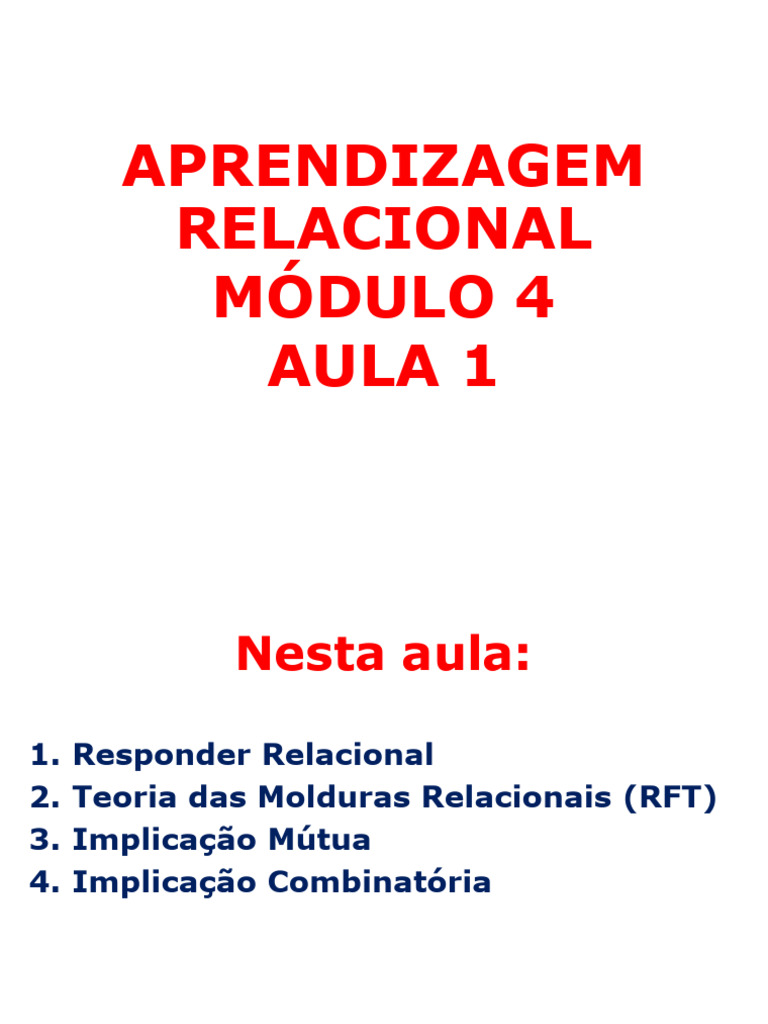 Apostila M D3 Aula1 | PDF | Comportamento | Aprendizado