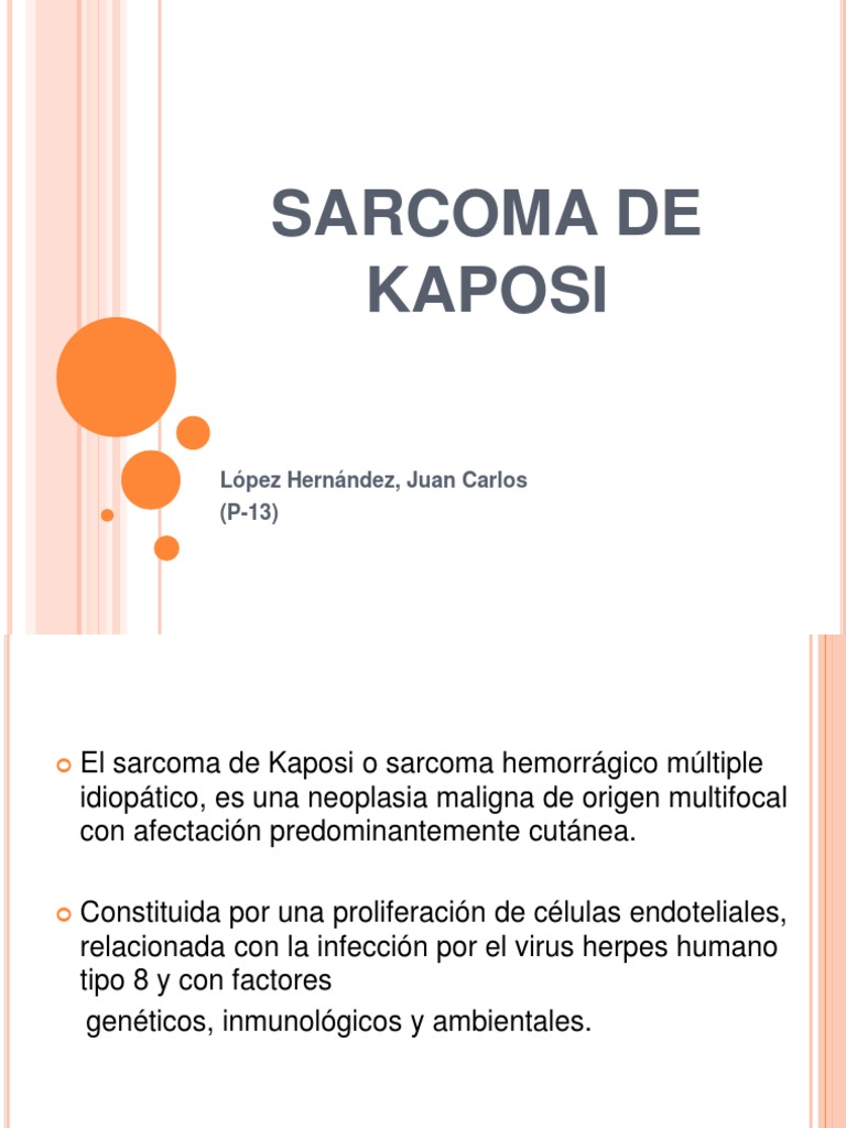 Sarcoma de Kaposi | PDF | Sarcoma | Cáncer