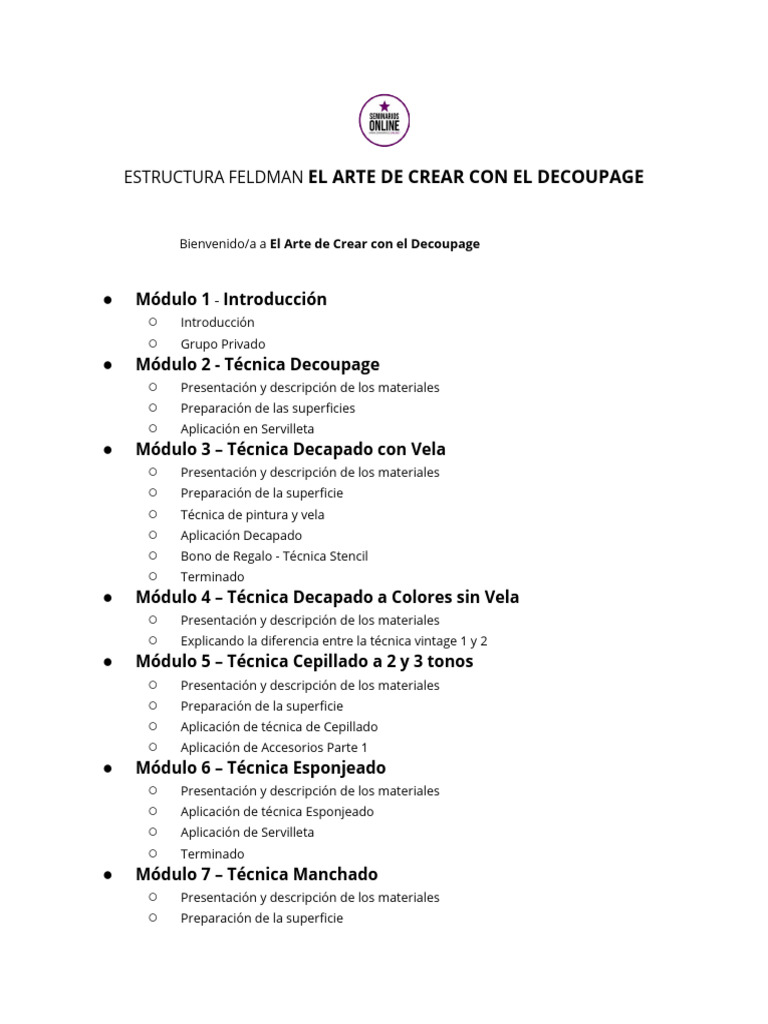 Metodo Feldman - El Arte de Crear Con El Decoupage | PDF | Artes ...