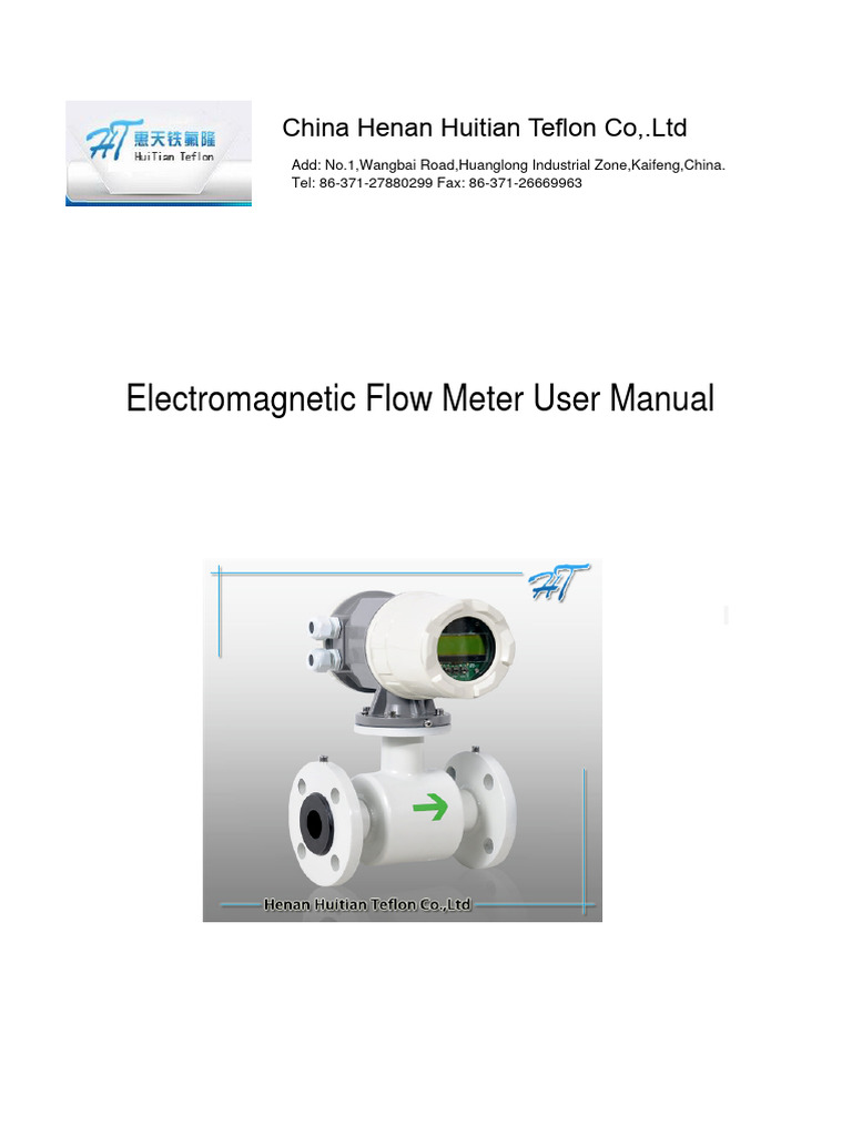 Magnetic Flowmeter Operation Manual | PDF | Power Supply | Relay