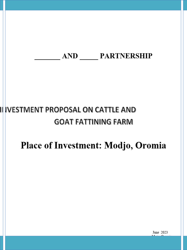 Project Proposal | PDF | Livestock | Meat