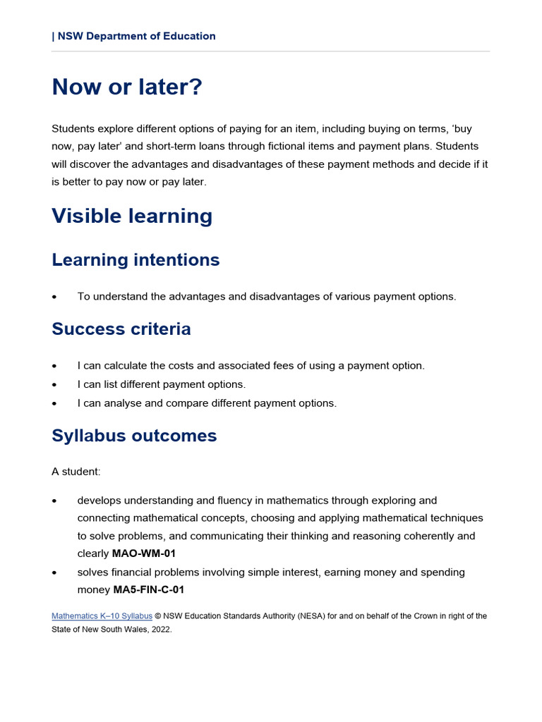 Payment Options: Now or Later? | PDF | Fee | Creative Commons