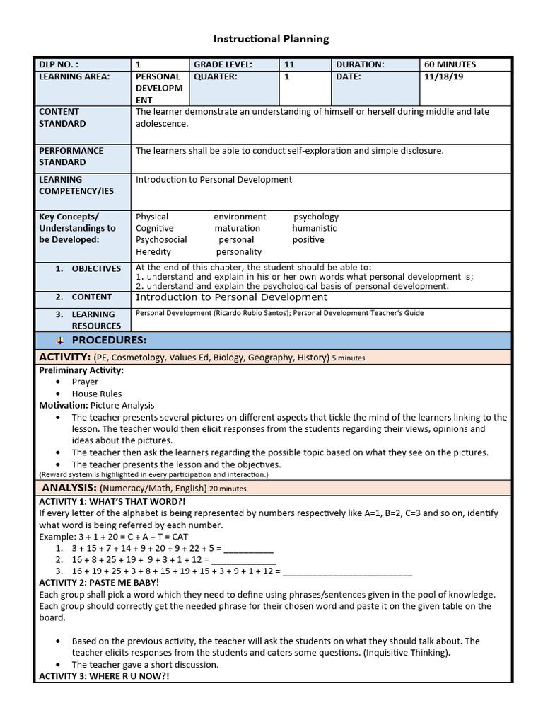 DLP 1 | Download Free PDF | Learning | Teachers