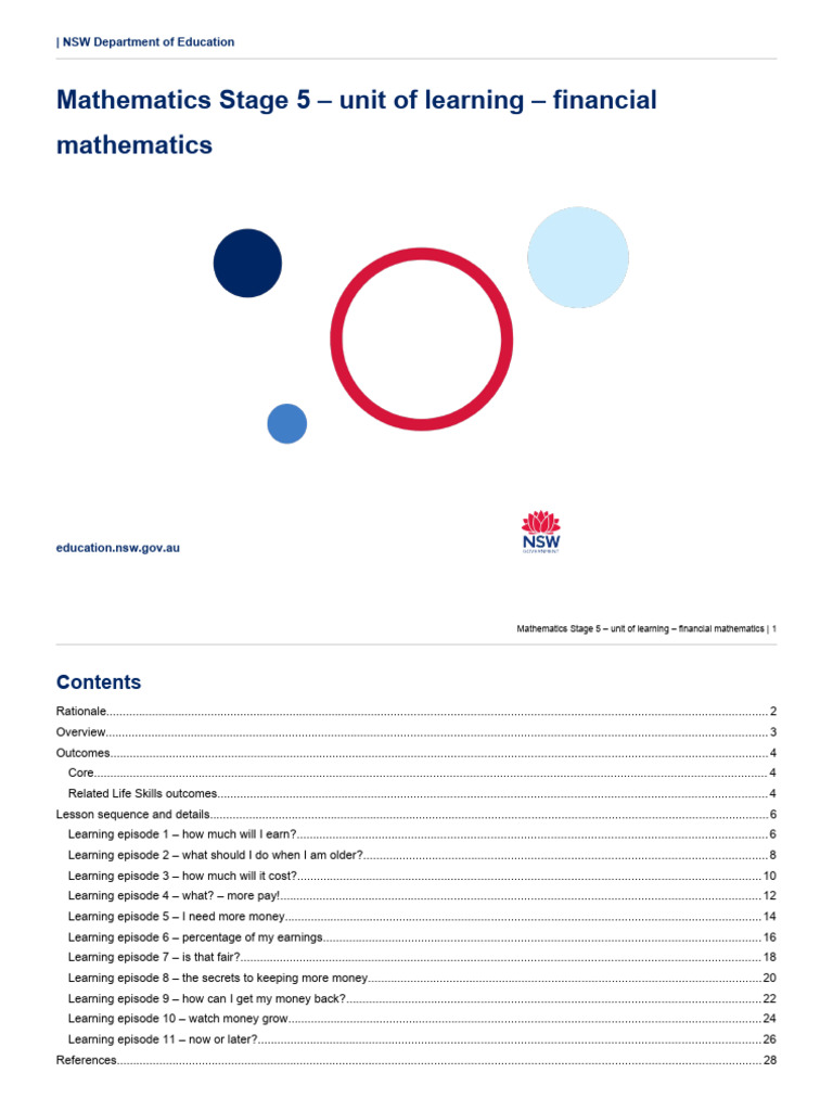 Mathematics s5 Unit of Learning Financial Mathematics | PDF | Taxes ...