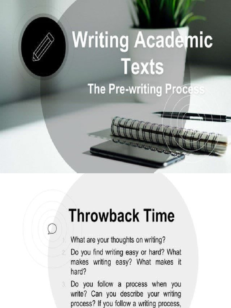 GRADE 12 The Pre-Writing Process | PDF