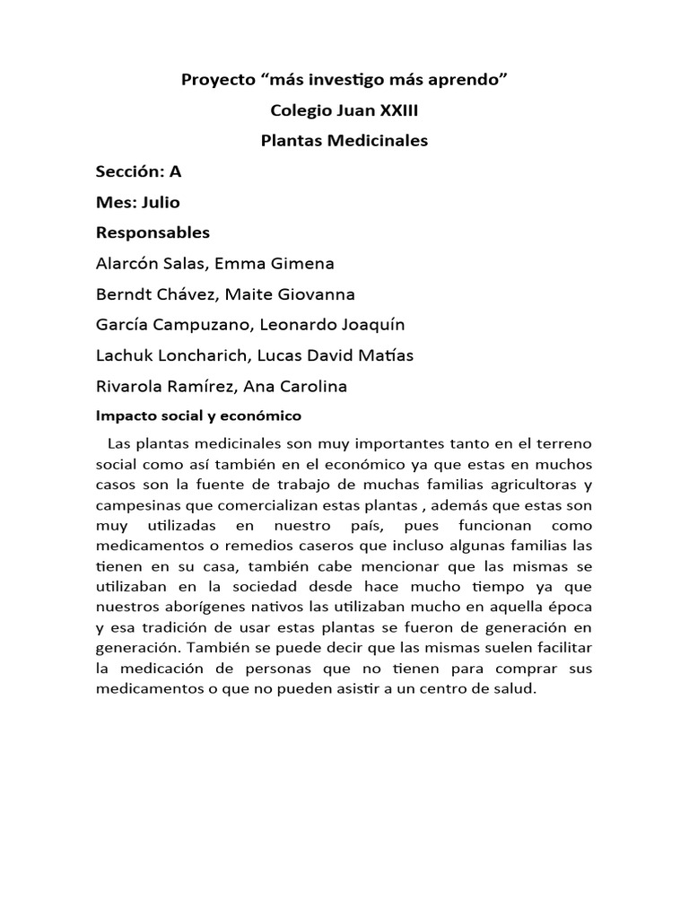 Plantas Medicinales Pdf Plantas Medicinales