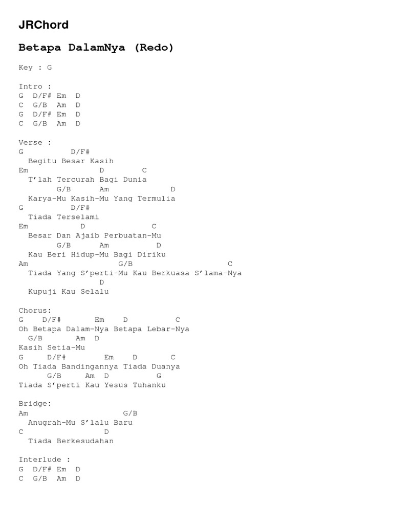 Betapa DalamNya Redo | PDF