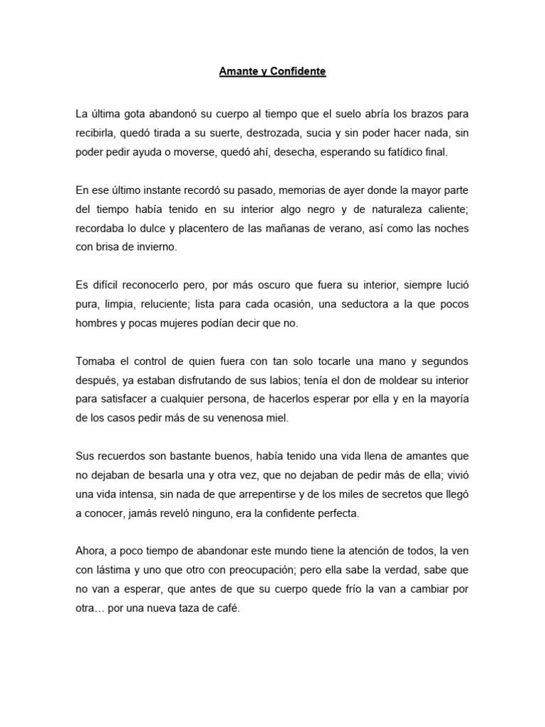 Amante y Confidente | PDF
