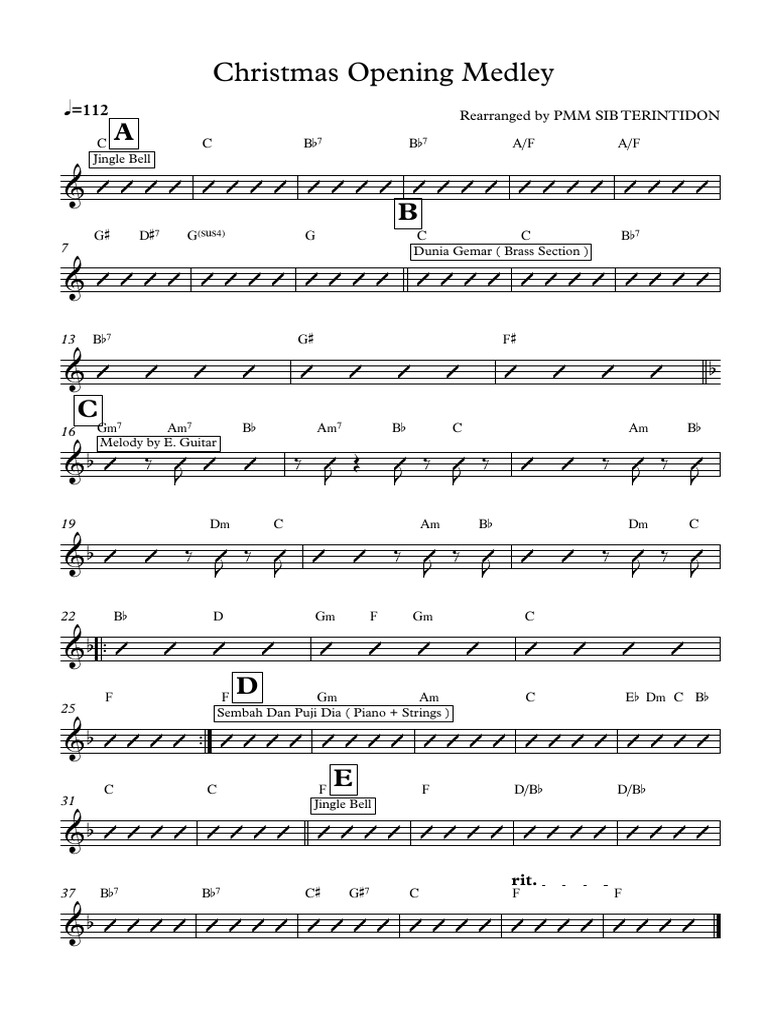 Christmas Opening Medley - Full Score | PDF | Musical Instruments ...