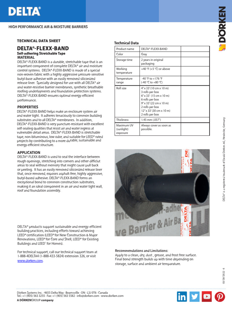 FT Delta Flexx Band | Download Free PDF | Adhesive | Materials