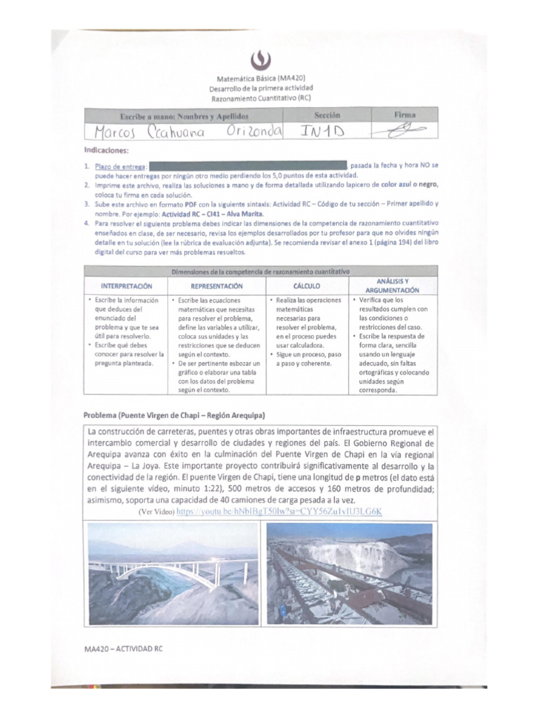 Actividad RC 01 - IN1D - CCAHUANA MARCOS | PDF