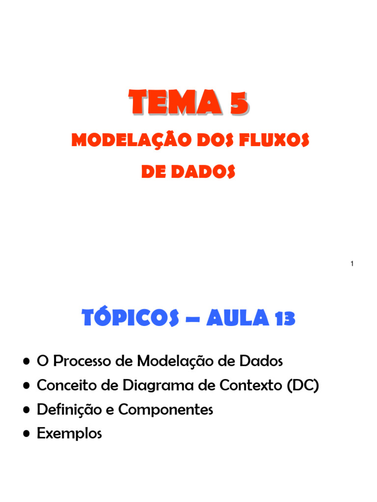 TEMA 5 - AS - Modelacao Do Fluxo de Dados e Ferramentas de Analise de ...
