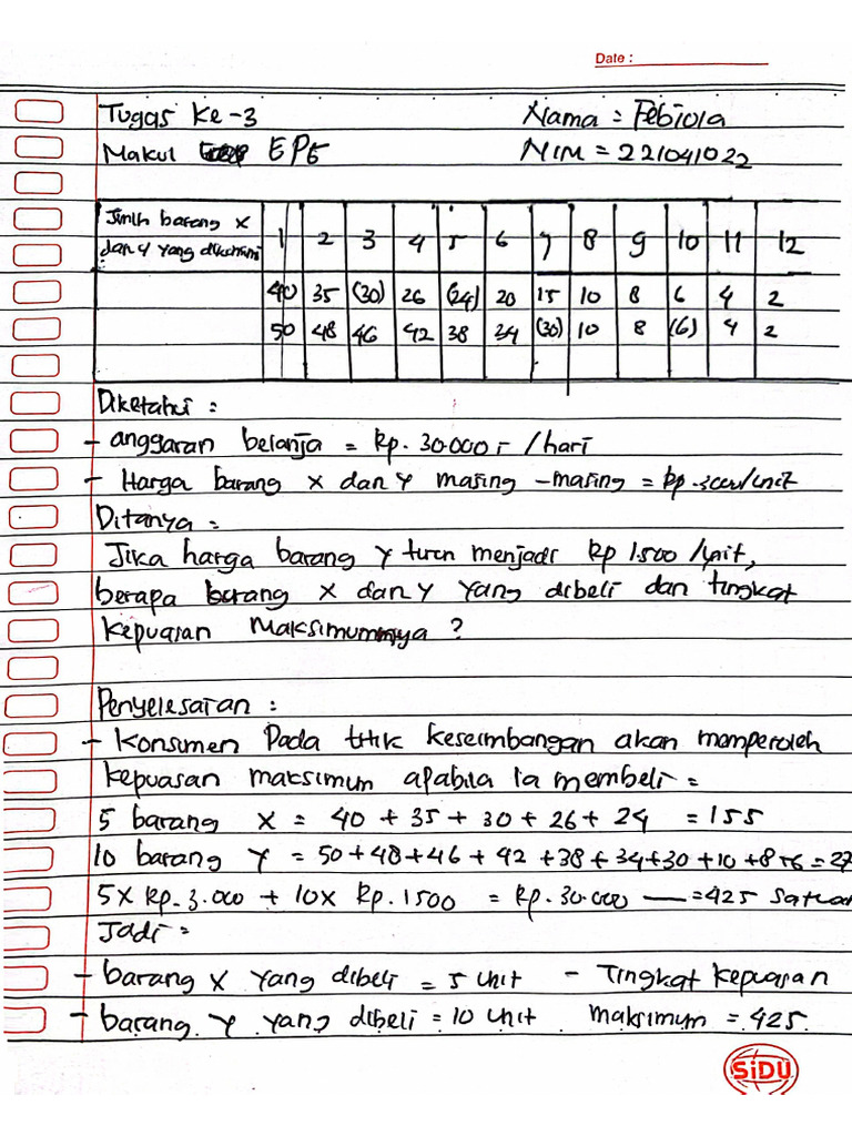 Febiola - Tugas Ke-3 - EPG | PDF