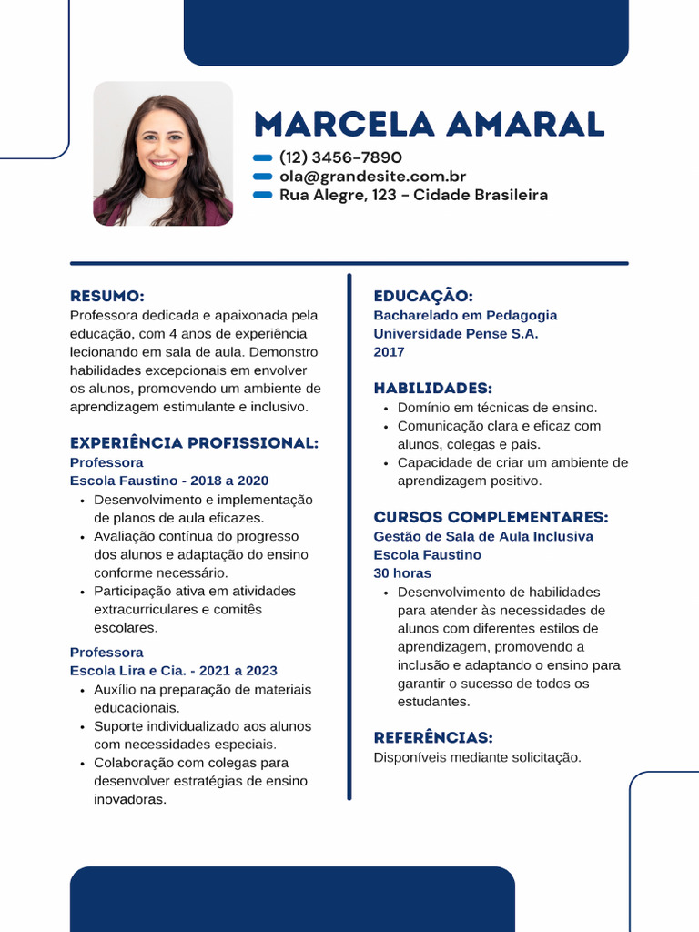 Currículo Simples Com Foto e Informações Branco e Cinza | PDF