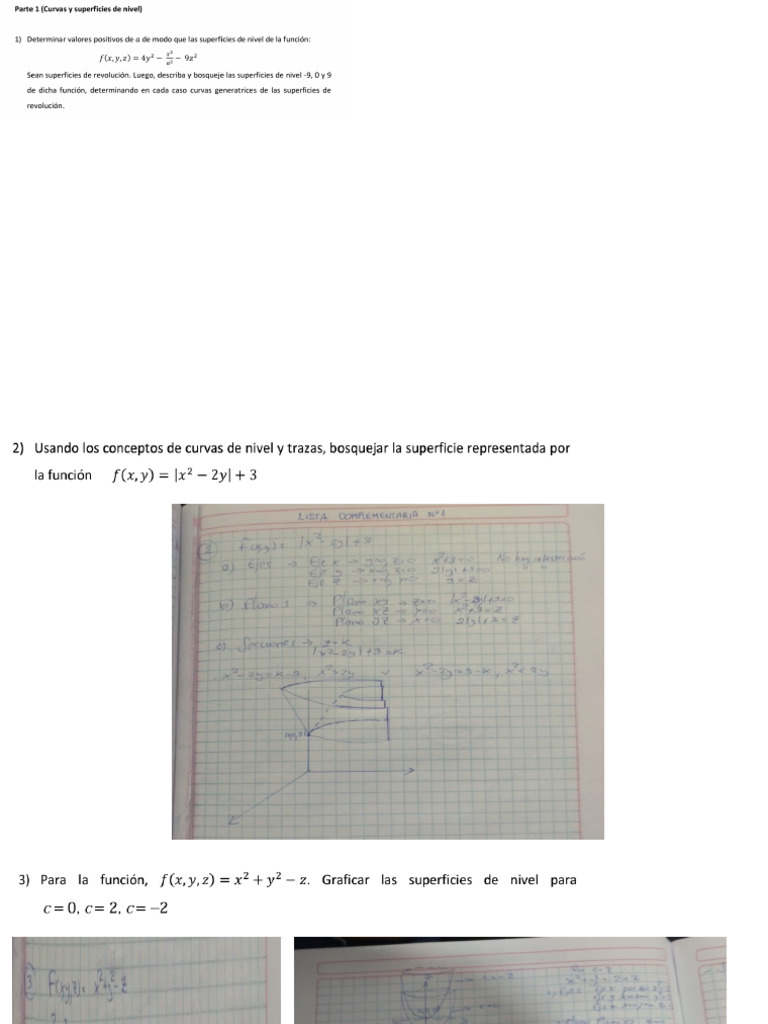 Lista Complementaria 1 Mate 3 | PDF