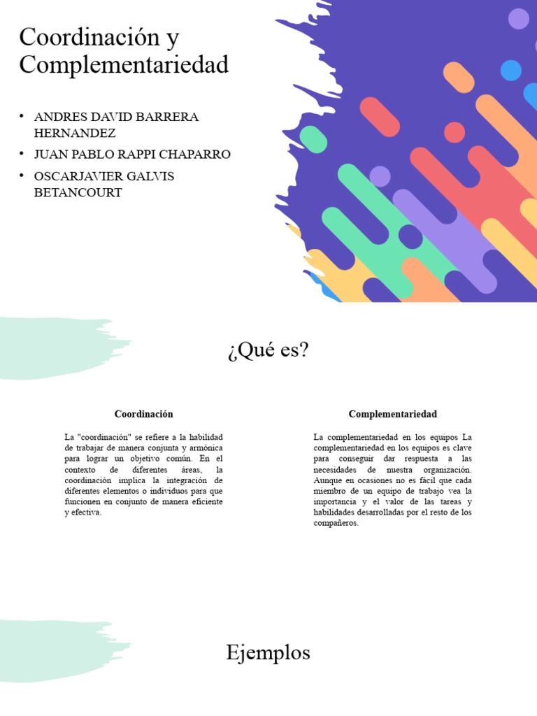 Coordinación y Complementariedad en Equipos | PDF