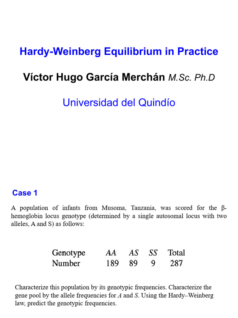 Solutions Hardy-Weinberg in Practice | PDF | Genetics | Biological ...