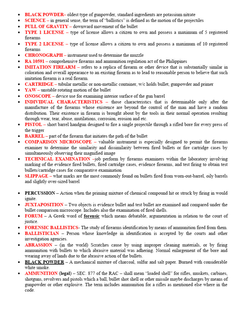 Forensic Ballistics Reviewer | Download Free PDF | Gun Barrel ...