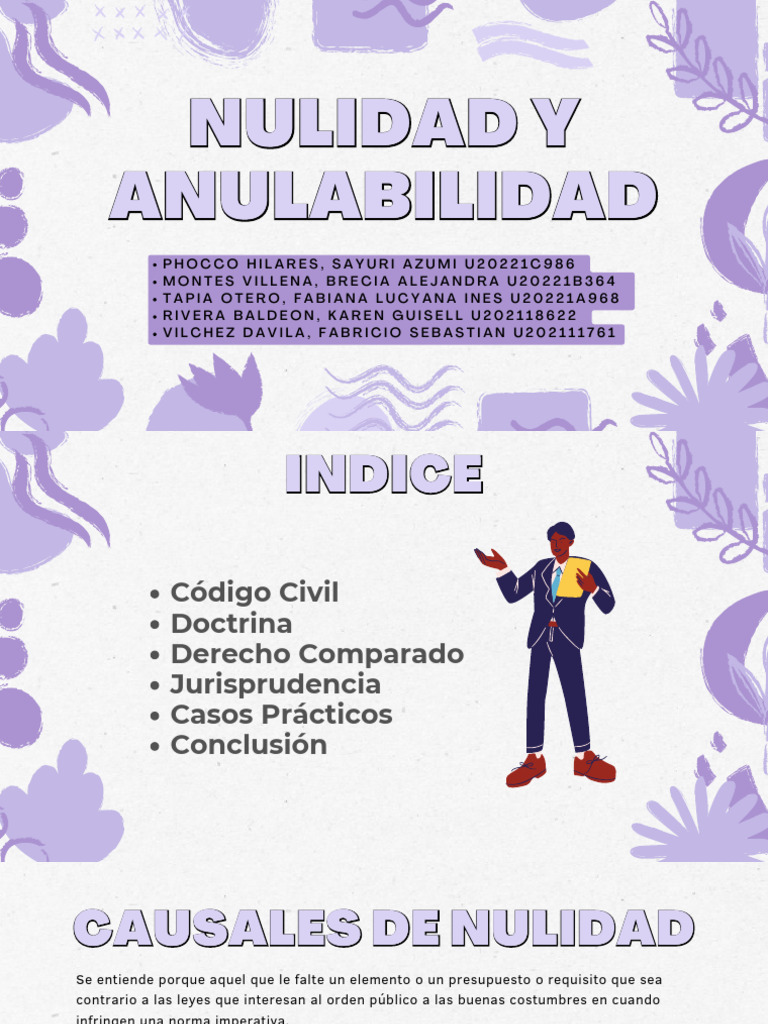 GRUPO 5 PPT Y CASOS PRACTICOS Nulidad y Anulabilidad Del Acto Jurídico | Descargar gratis PDF ...