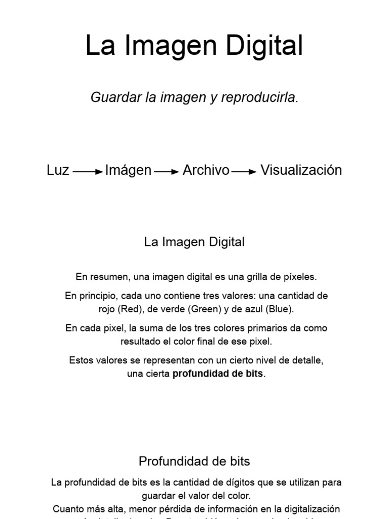 IE - Clase 6 - La Imagen Digital | PDF | Color | Compresión de datos