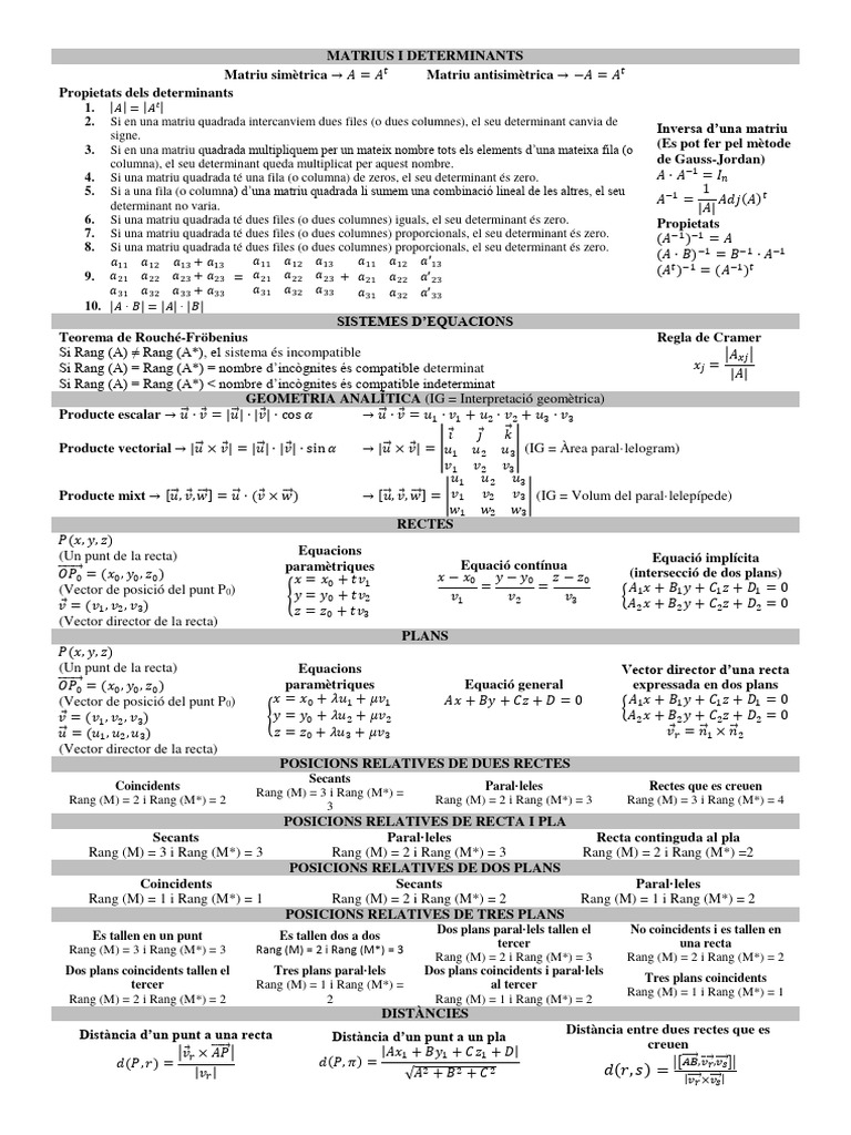 Formulari Mates | PDF