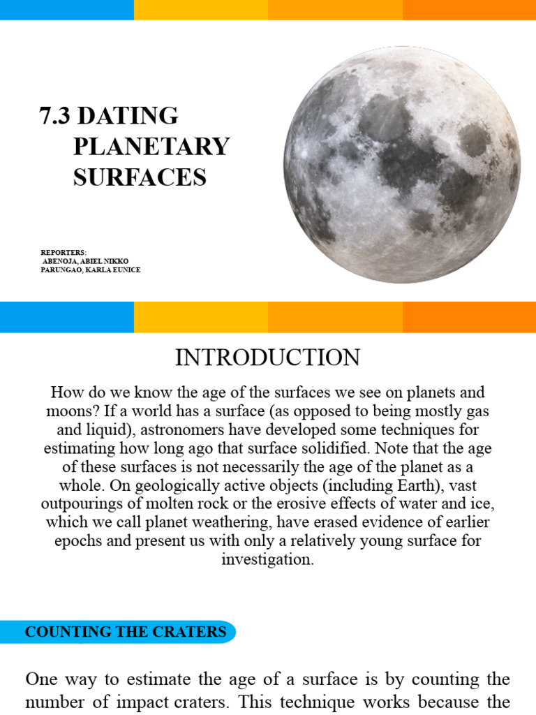 Dating Planetary Surfaces | PDF | Radioactive Decay | Moon