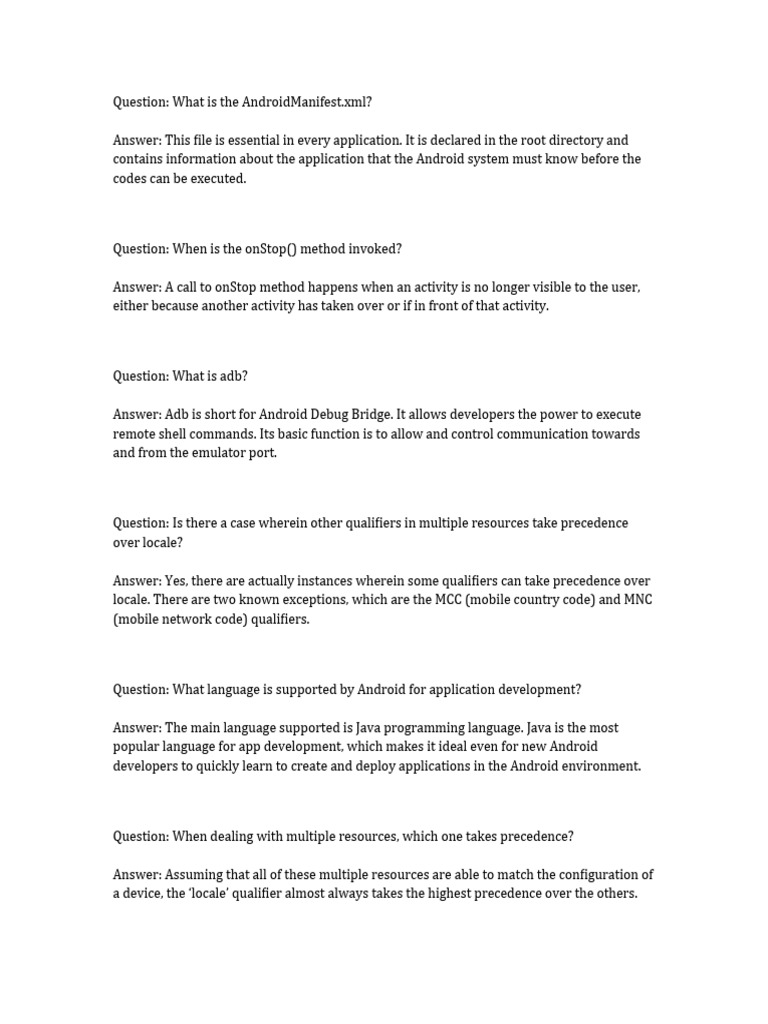 Android Development Essentials Guide | PDF