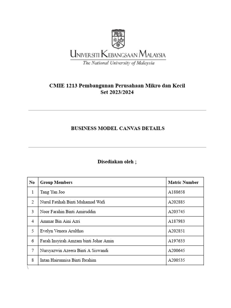 CMIE 1213 Pembangunan Perusahaan Mikro Dan Kecil Set 2023/2024 | PDF | Loyalty Program ...