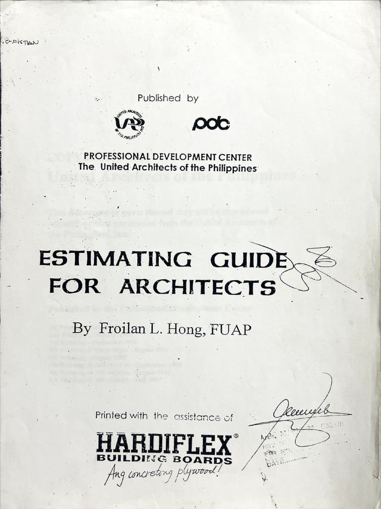 Estimating Guide For Architects Part 1 | PDF