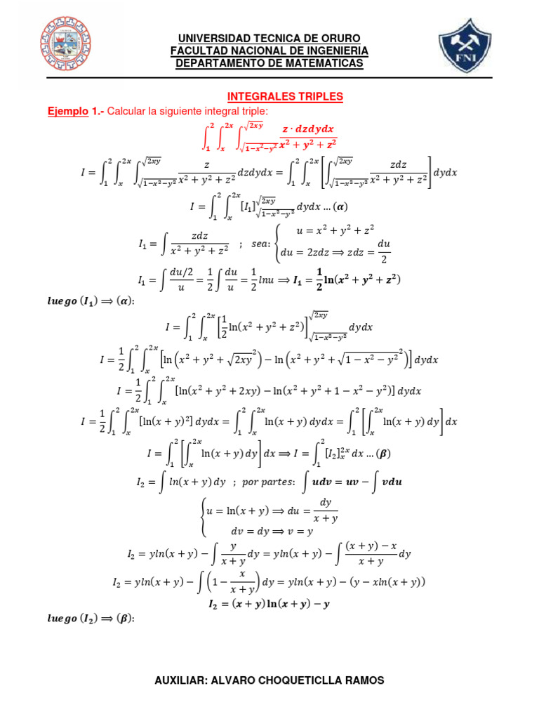 Integrales Triples, Multiples-2 | PDF
