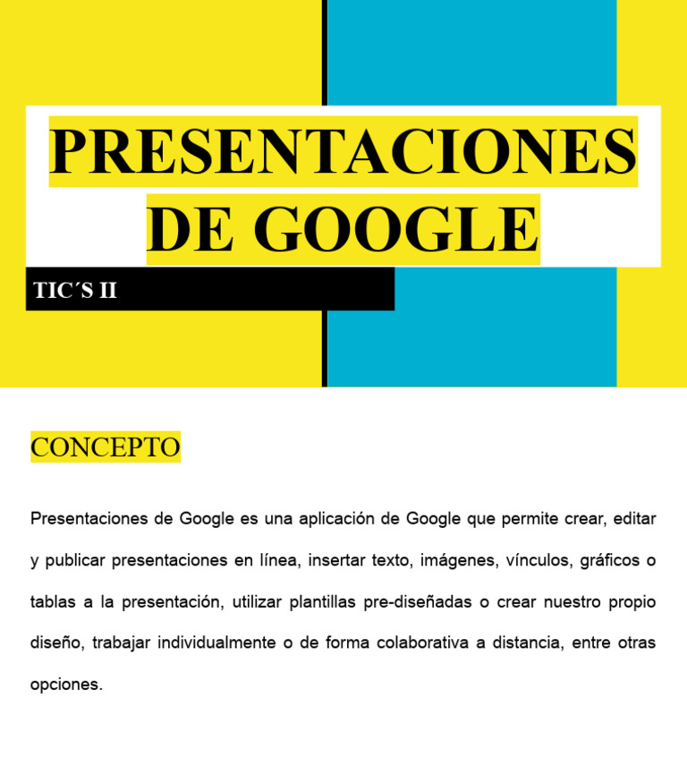 Guía de Presentaciones de Google | PDF