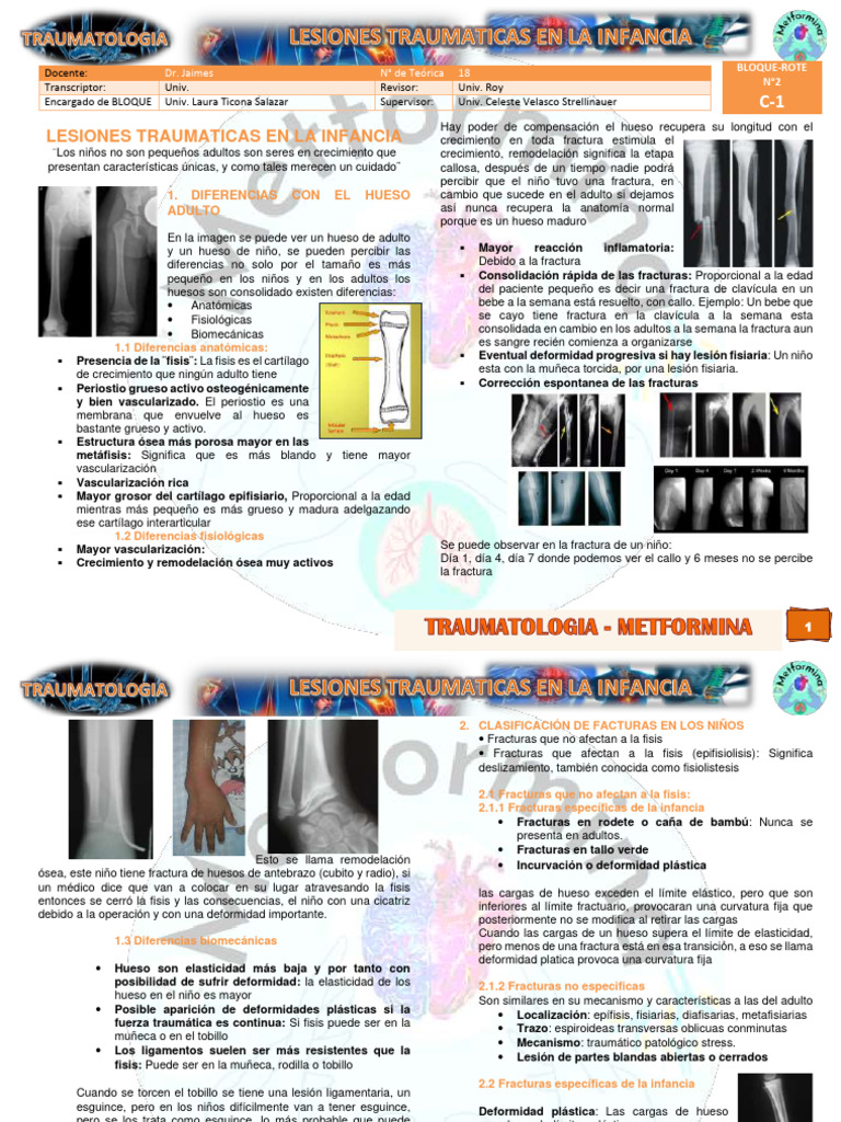 Mo To r2 t18 Traumatologia Lesiones en La Infancia | PDF | Abuso infantil | Hueso