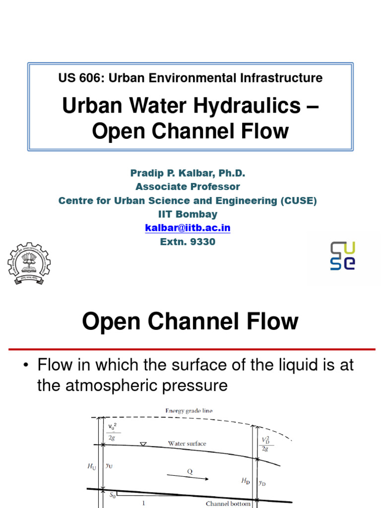 04 Urban Water Hydraulics Open Channel Flow | PDF | Fluid Dynamics ...