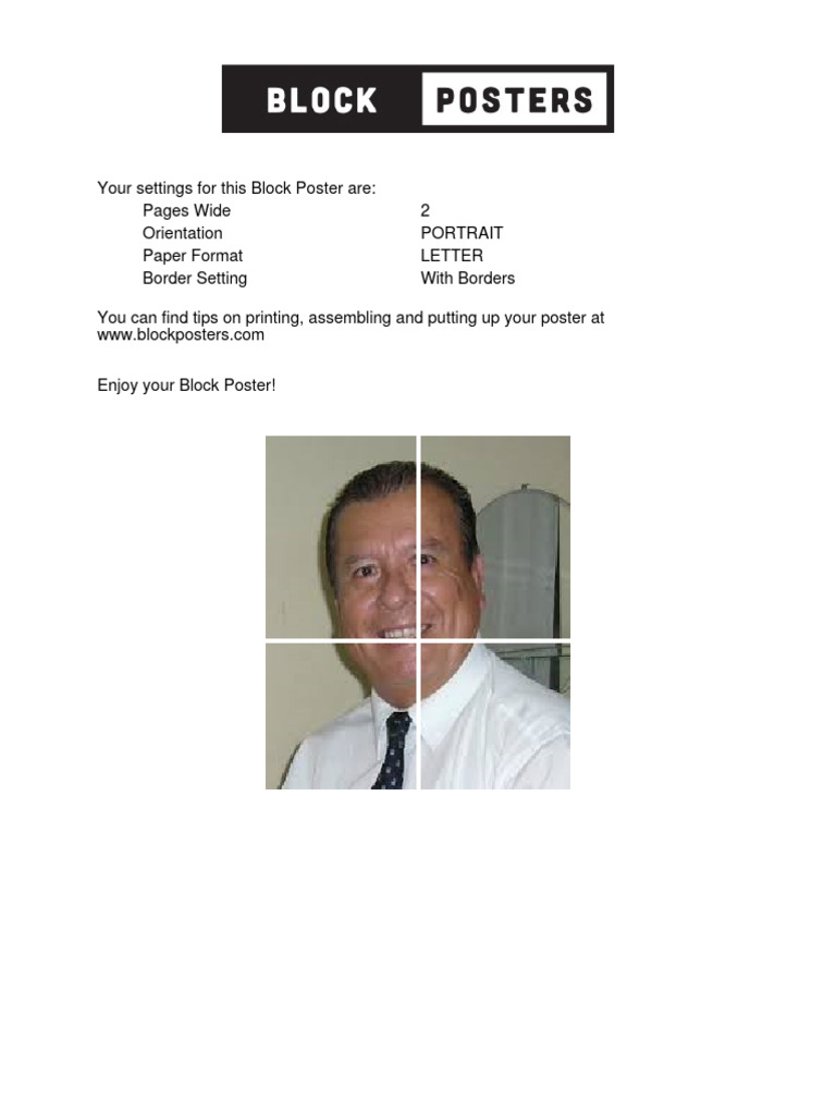 Create Block Posters: Settings Guide | PDF