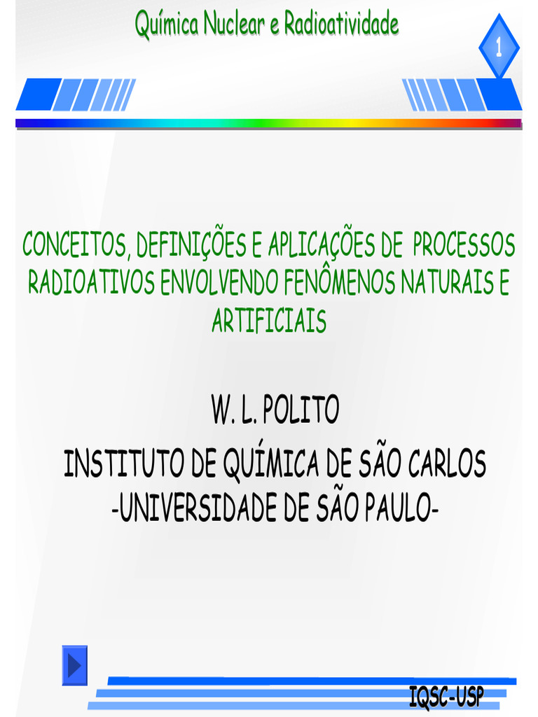 Química Nuclear e Radioatividade | PDF | Radioatividade | Próton